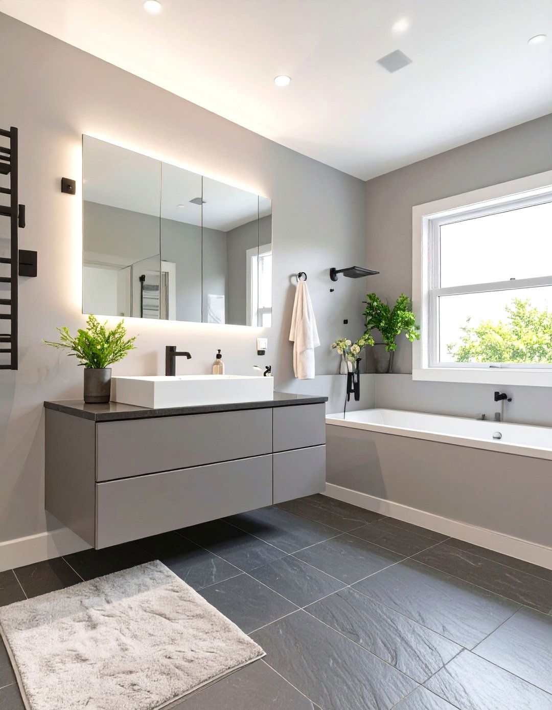 30 Small Grey Bathroom Ideas for a Modern Aesthetic - We Love Home Blog