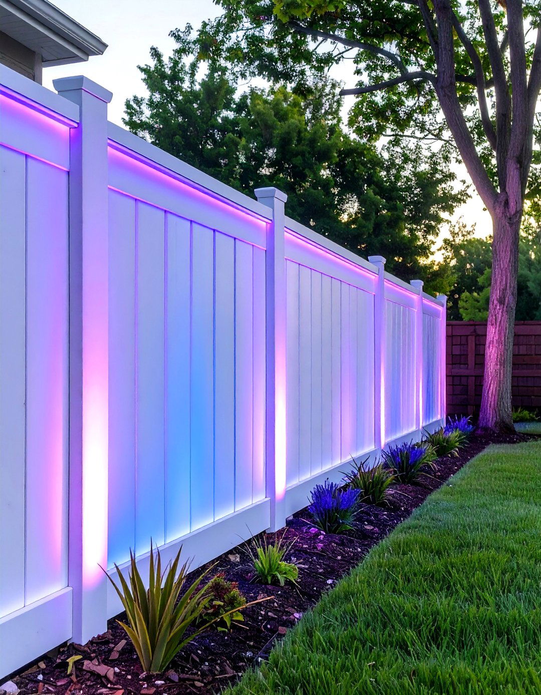 30 Bright Outdoor Fence Lighting Ideas for a Glowy Yard - We Love Home Blog