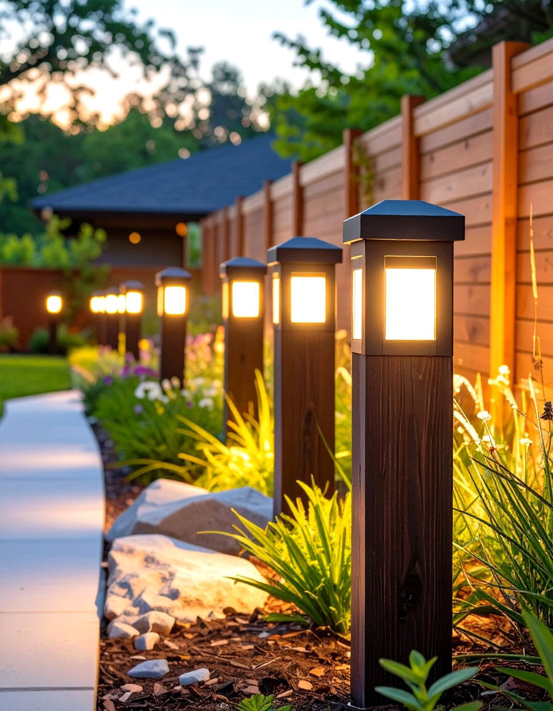 30 Bright Outdoor Fence Lighting Ideas for a Glowy Yard - We Love Home Blog