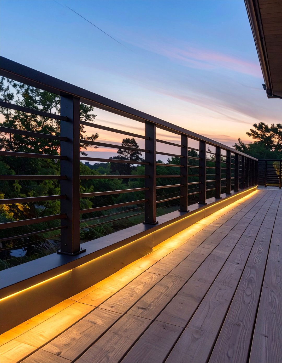 30 Durable Metal Deck Railing Ideas for Modern Patios - We Love Home Blog