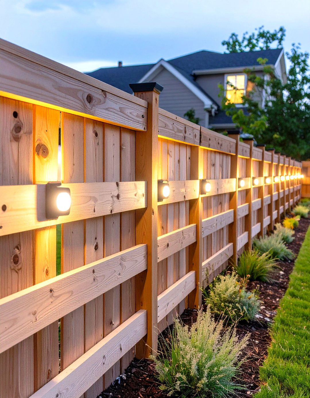 30 Bright Outdoor Fence Lighting Ideas for a Glowy Yard - We Love Home Blog
