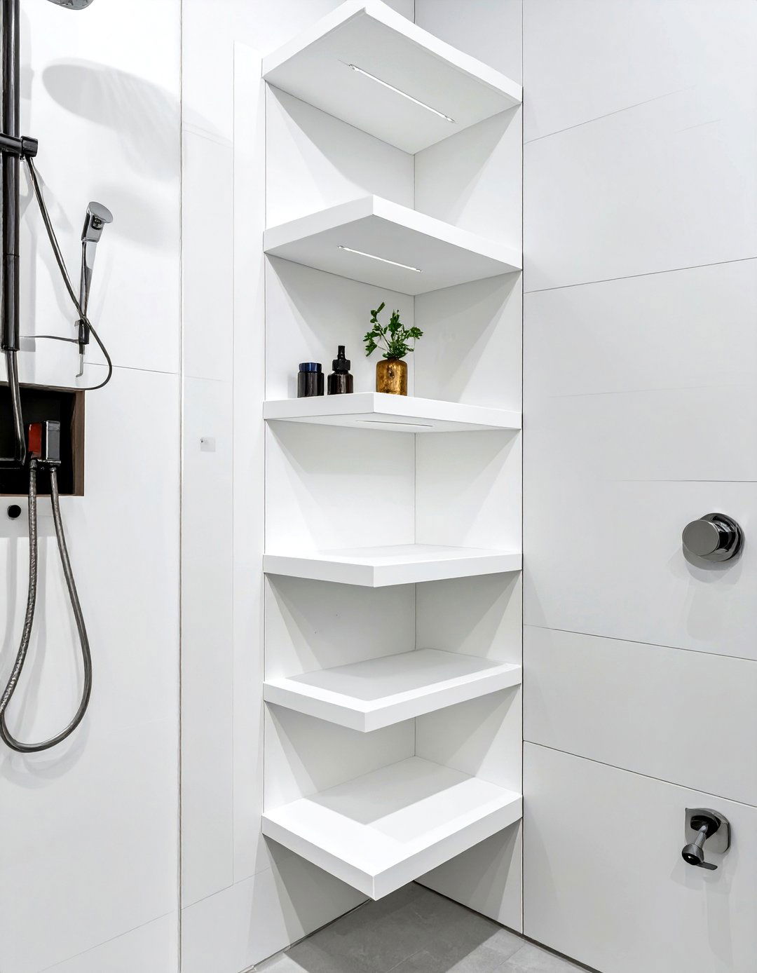 30 Shower Shelf Ideas for a More Functional Bath - We Love Home Blog