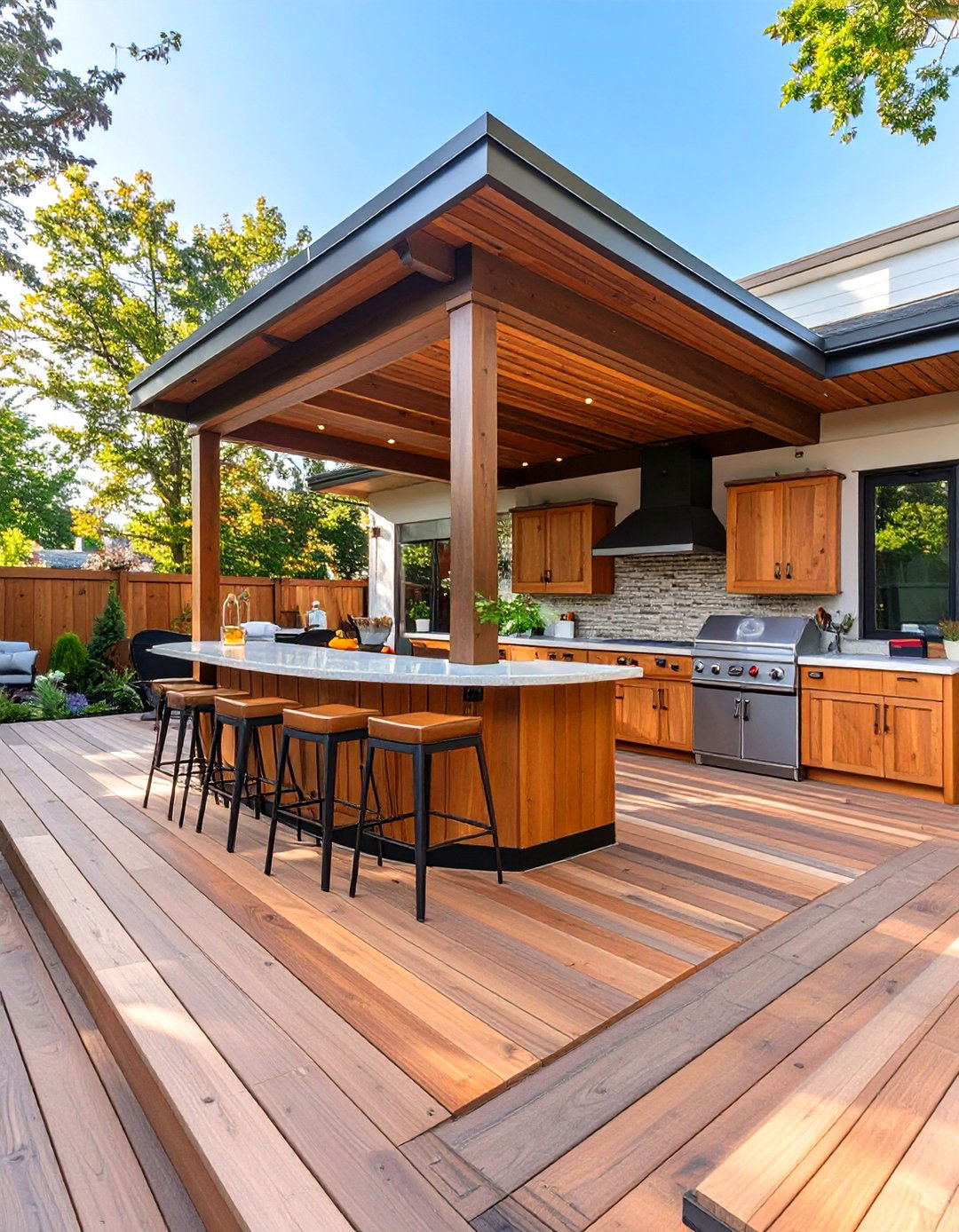30 Split Level 2 Level Deck Designs for Your Backyard - We Love Home Blog