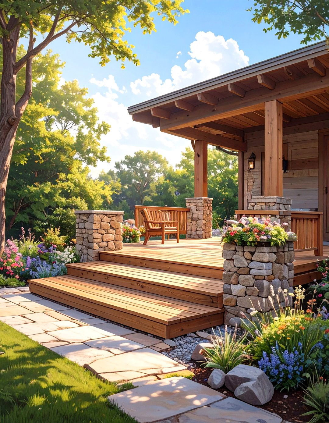 30 Split Level 2 Level Deck Designs for Your Backyard - We Love Home Blog