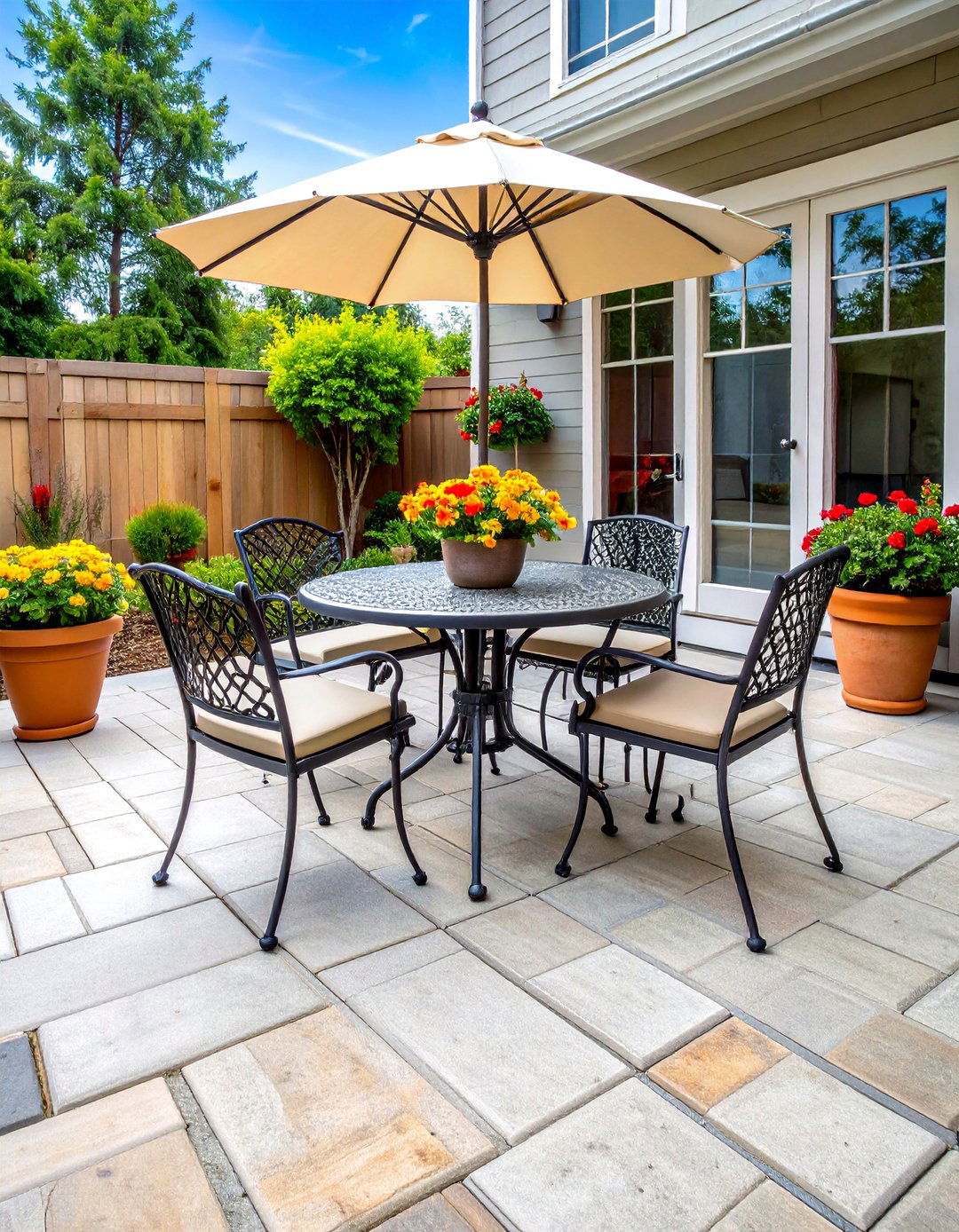30 Modern Backyard Concrete Patio Ideas for Your Home - We Love Home Blog