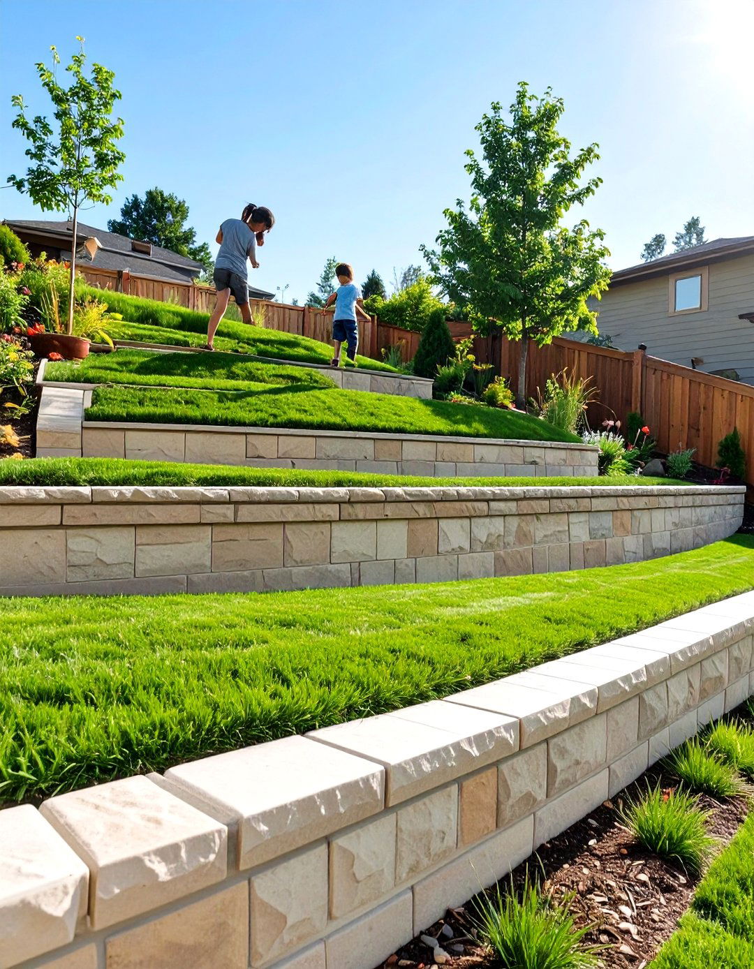 30 Durable Backyard Retaining Wall Ideas for Slopes - We Love Home Blog