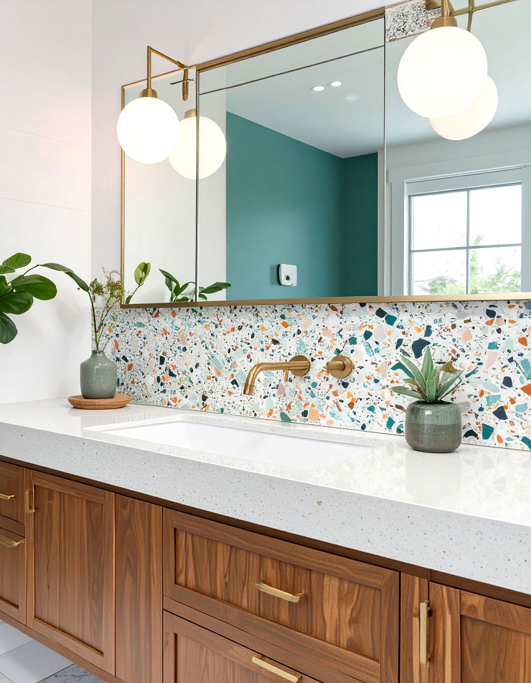 30 Trendy Bathroom Vanity Backsplash Ideas to Explore - We Love Home Blog