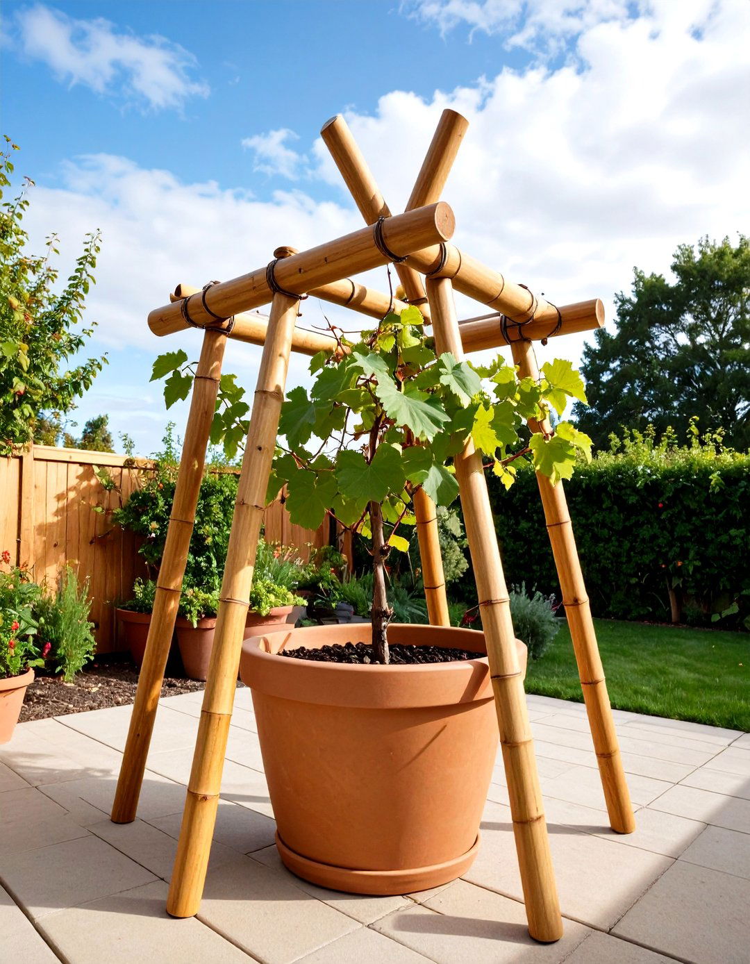 30 Creative Easy Backyard Grape Vine Trellis Designs - We Love Home Blog