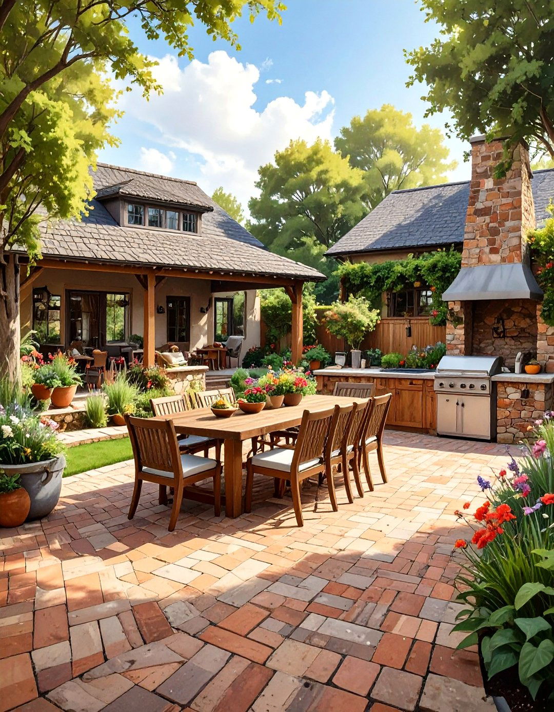 30 Old Brick Patio Ideas for a Rustic Outdoor Space - We Love Home Blog