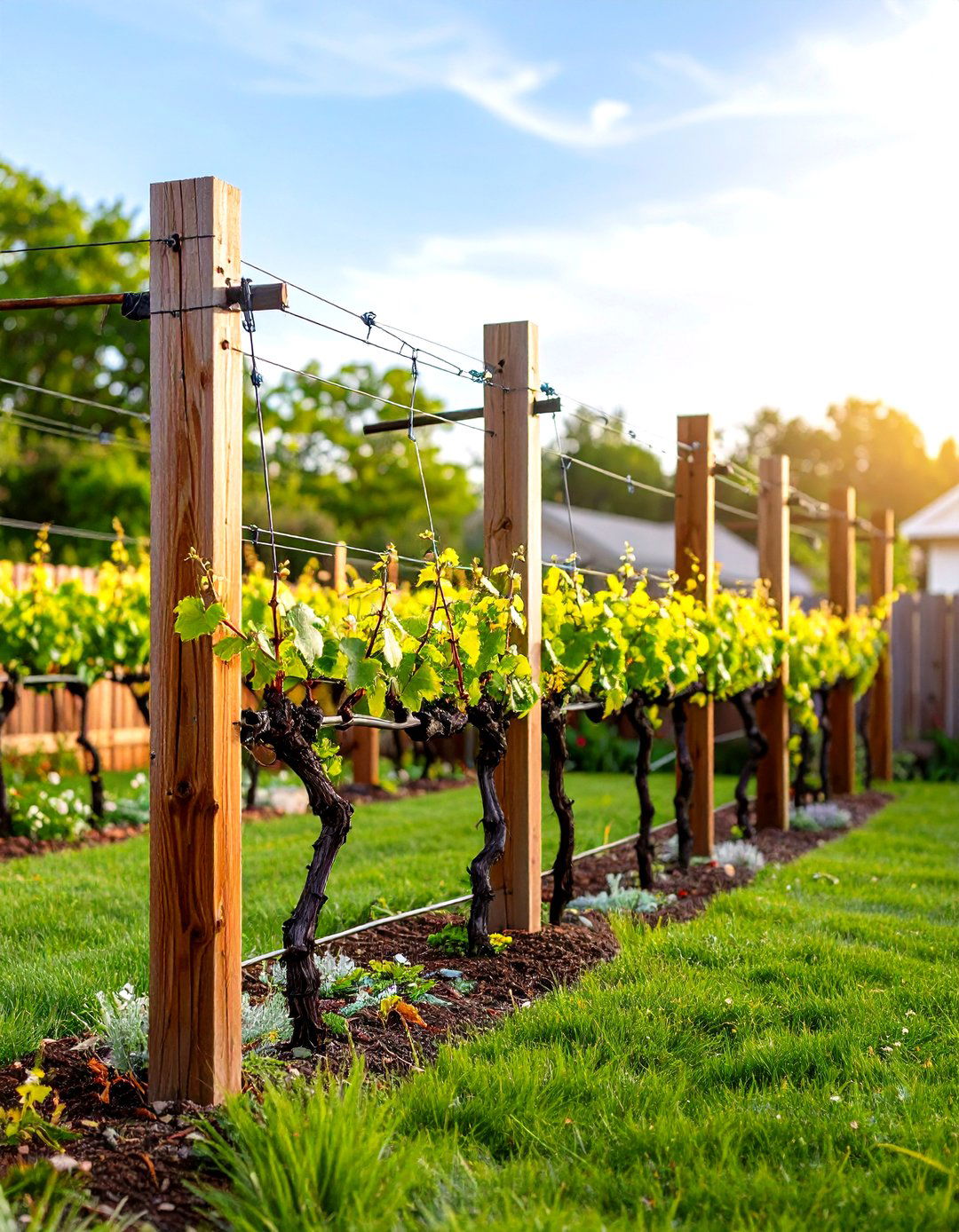 30 Creative Easy Backyard Grape Vine Trellis Designs - We Love Home Blog