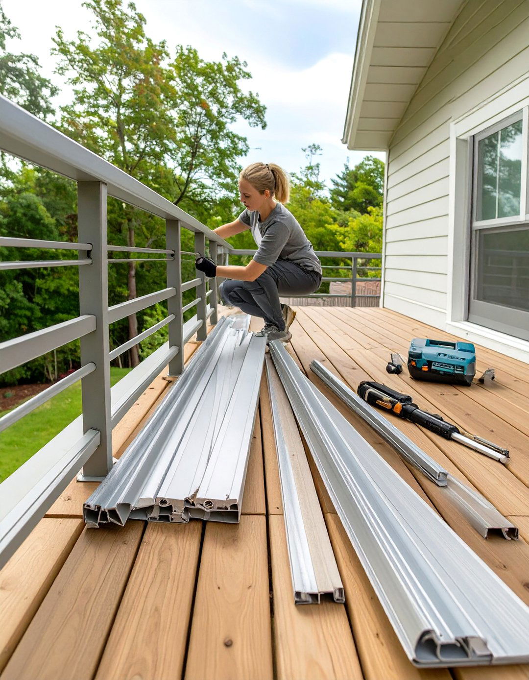 30 Modern Horizontal Deck Railing Ideas for Sleek Decks - We Love Home Blog