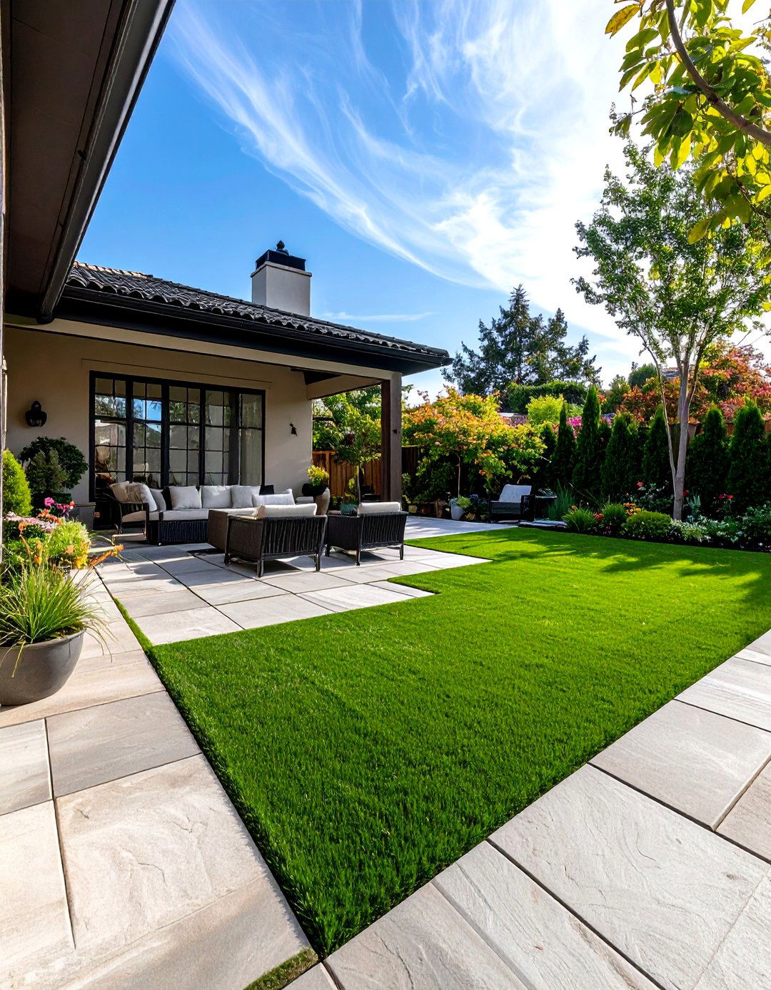 30 Backyard Ideas With Pavers and Turf for Modern Homes - We Love Home Blog
