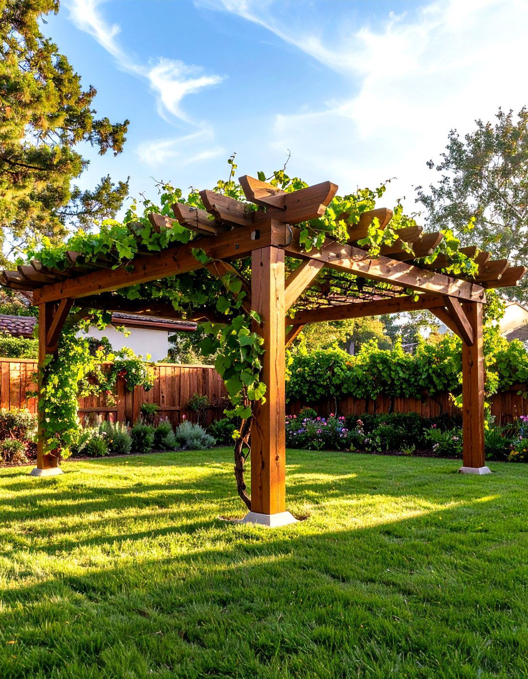 30 Creative Easy Backyard Grape Vine Trellis Designs - We Love Home Blog