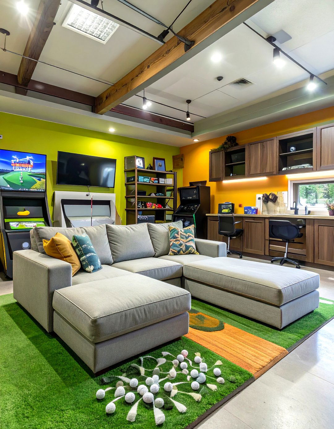 30 High-Tech Garage Golf Simulator Ideas for Enthusiasts - We Love Home ...