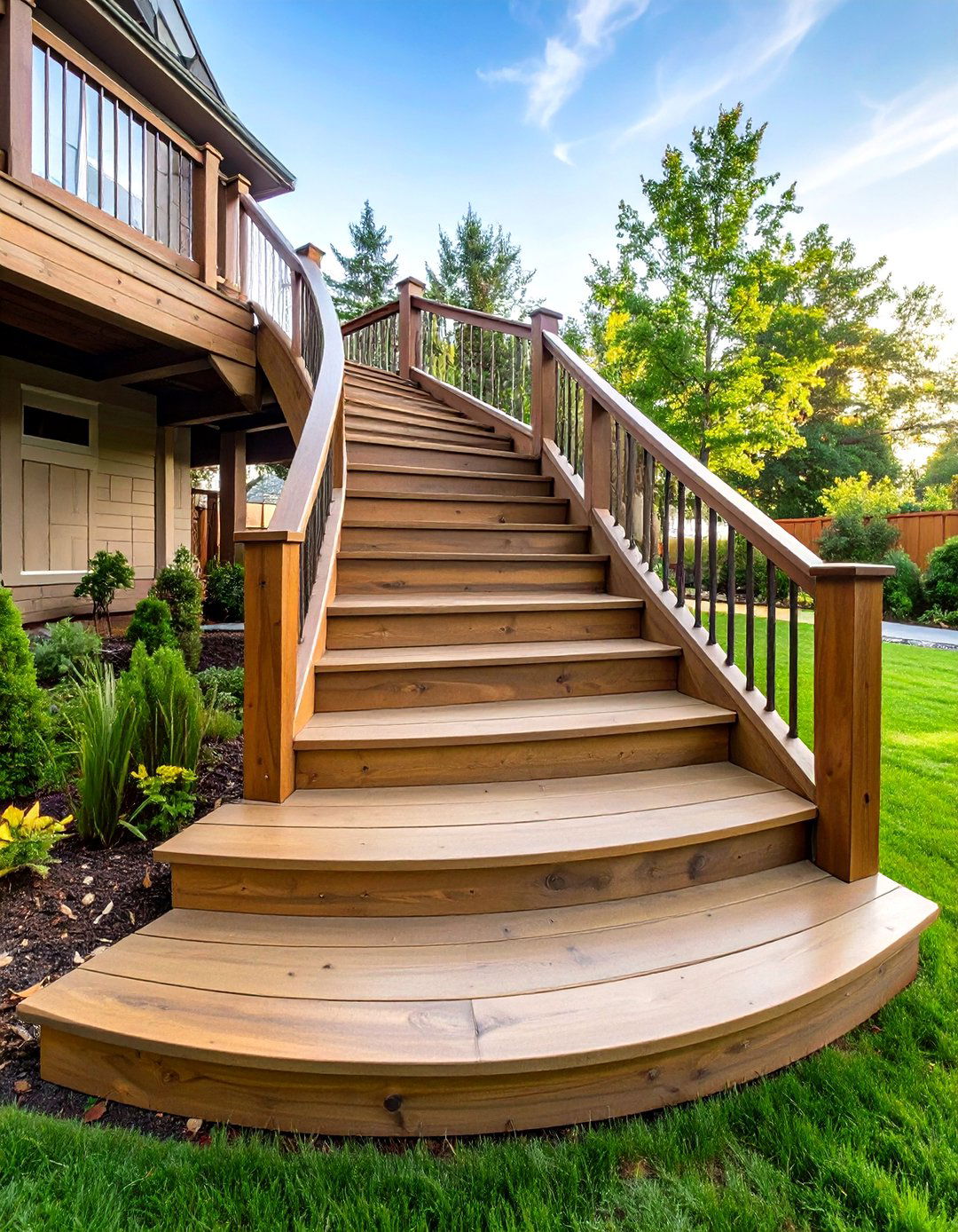 30 Deck Stair Ideas for Stylish Backyard Transitions - We Love Home Blog