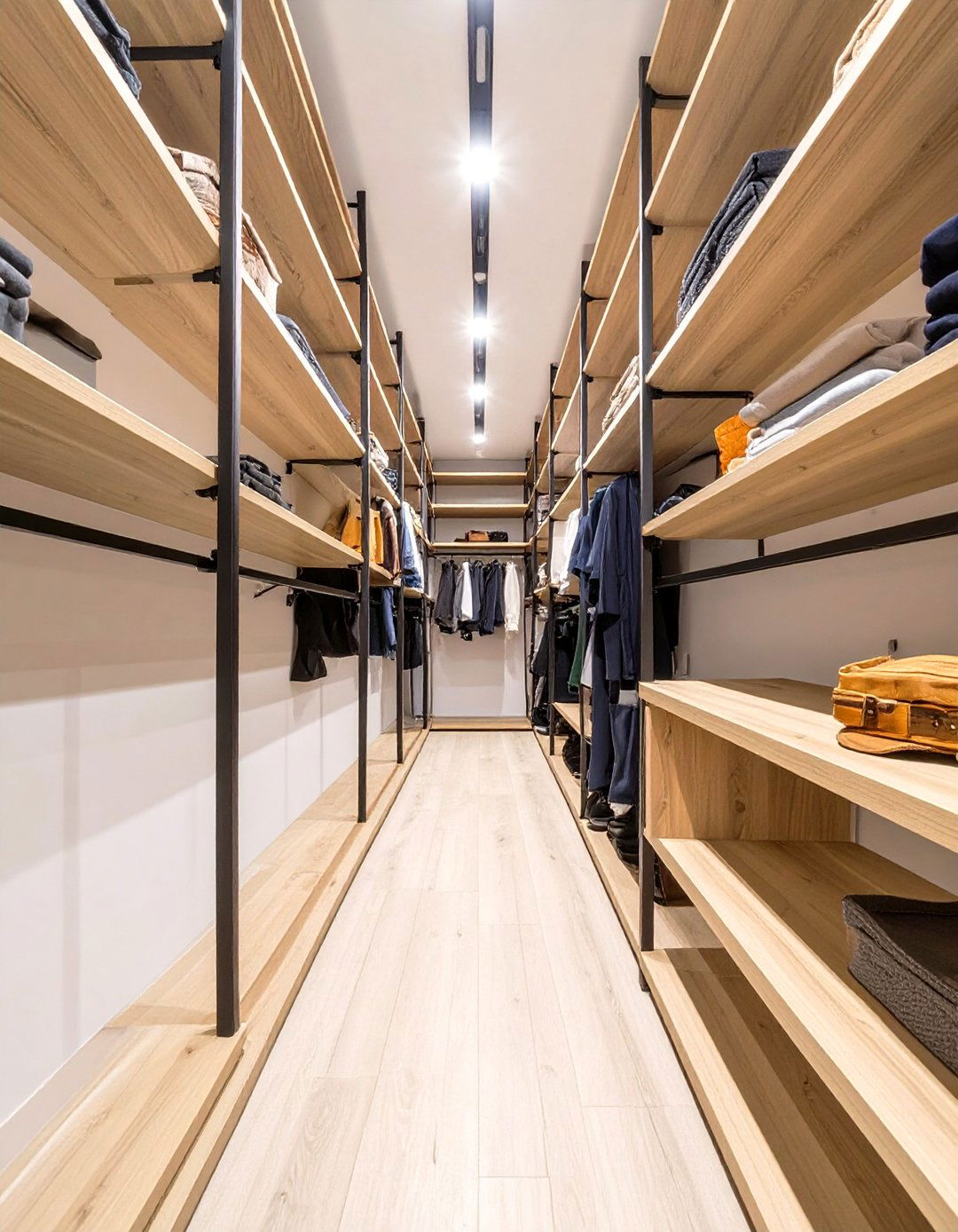 30 Narrow Walk in Closet Ideas to Maximize Space - We Love Home Blog