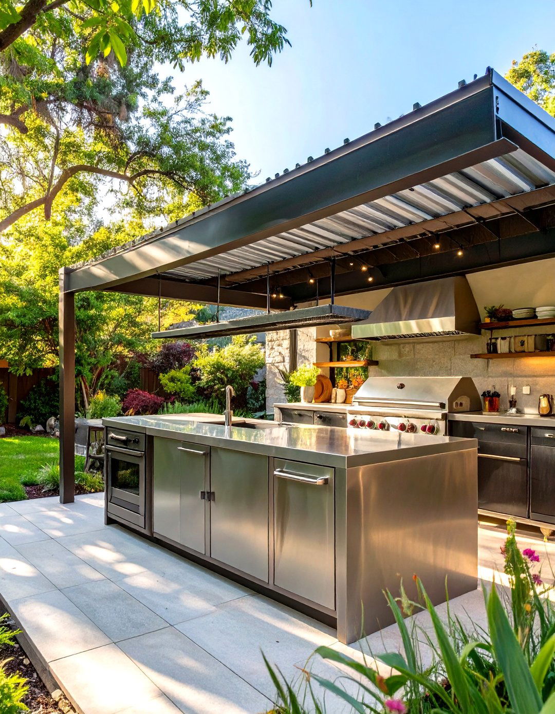 30 Inexpensive Covered Outdoor Kitchen Ideas for Patios - We Love Home Blog
