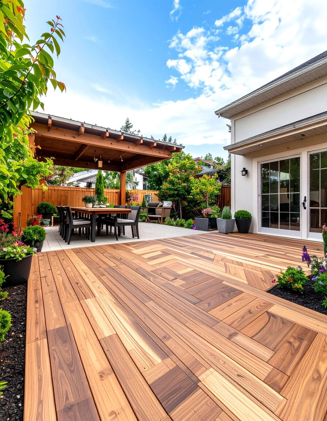 30 Creative Ground Level Deck Ideas for Outdoor Living - We Love Home Blog