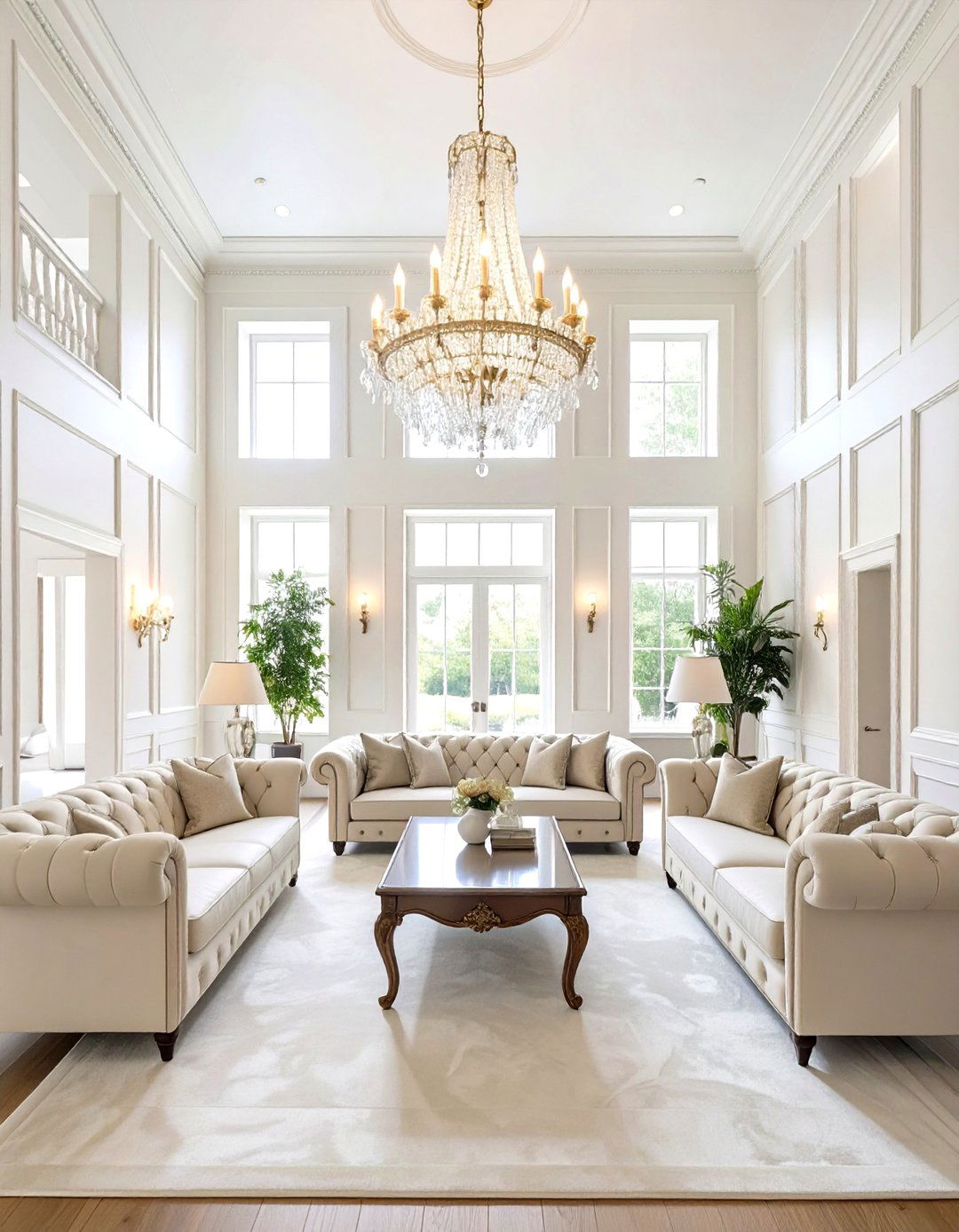 30 Grand High Ceiling Living Room Ideas and Decor Tips - We Love Home Blog