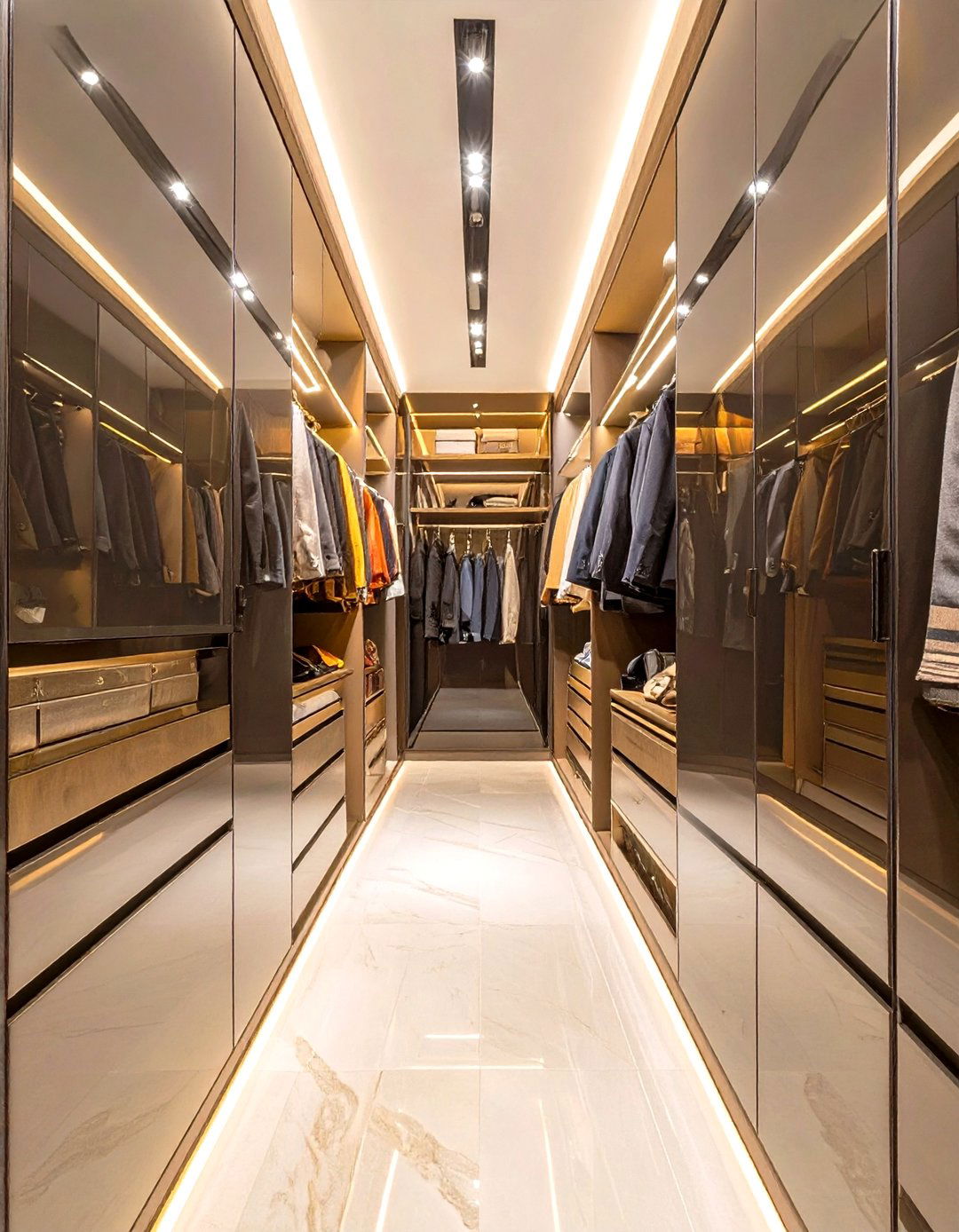 30 Narrow Walk in Closet Ideas to Maximize Space - We Love Home Blog