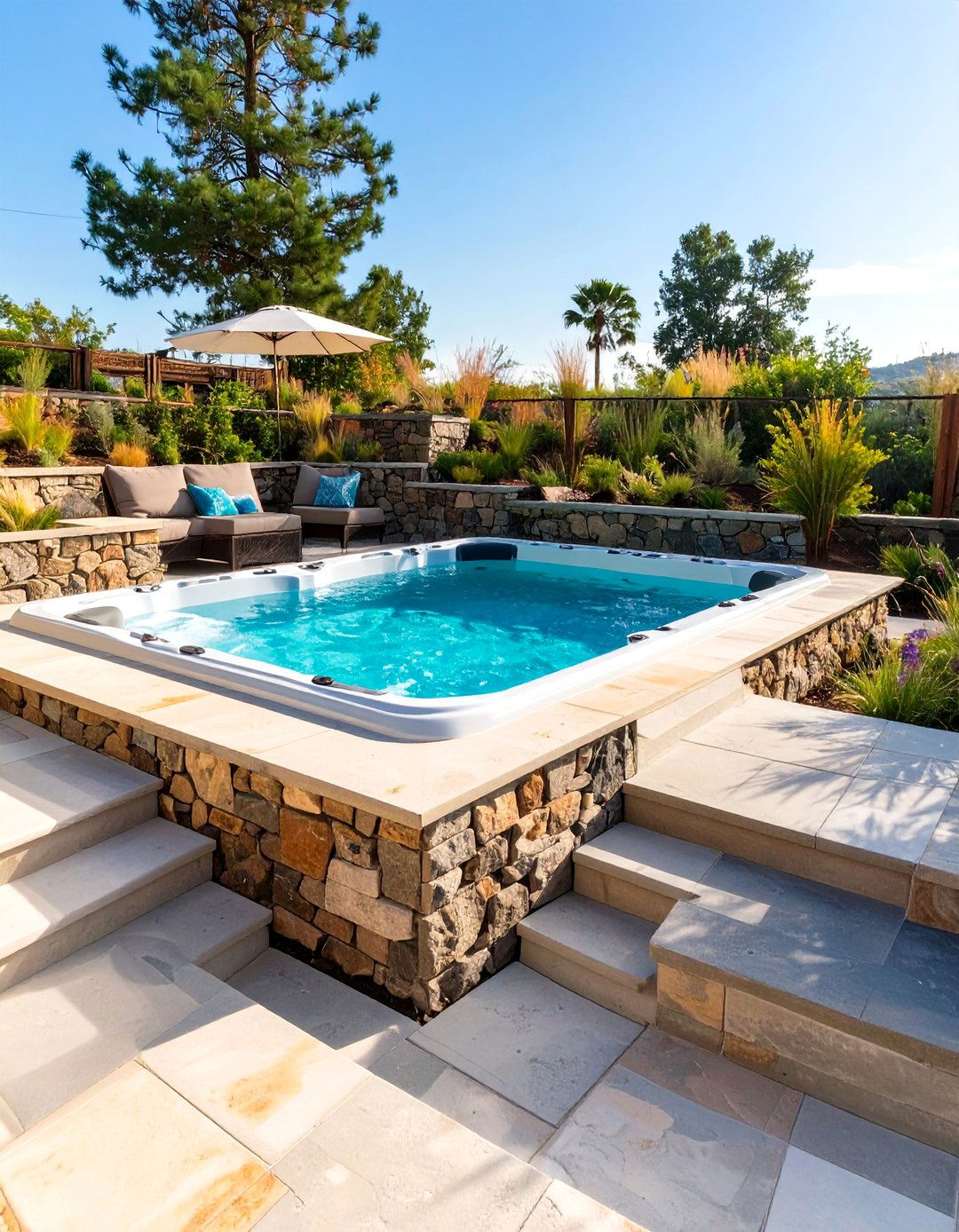 30 Above Ground Swim Spa Landscaping Ideas for You - We Love Home Blog