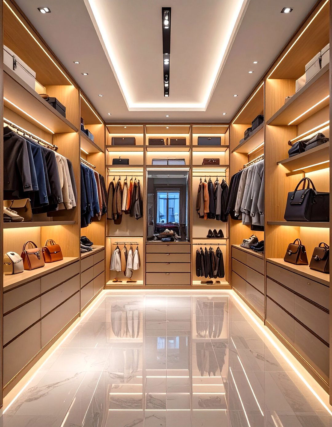 30 Narrow Walk in Closet Ideas to Maximize Space - We Love Home Blog