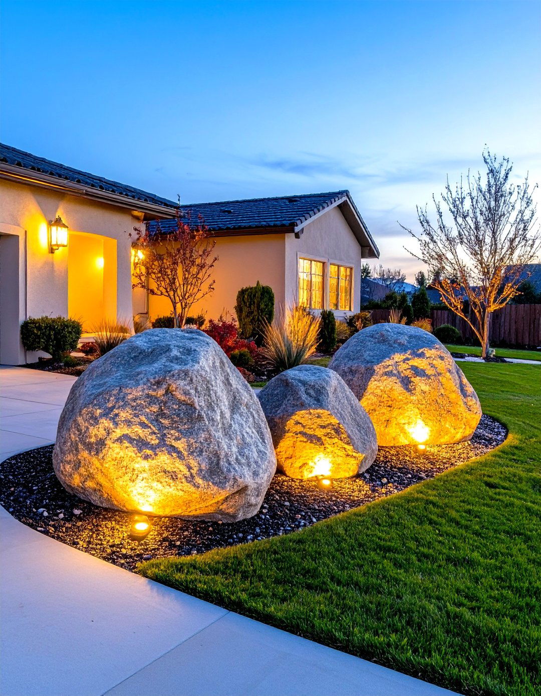 30 Front Yard Boulder Landscape Design Ideas for Grit - We Love Home Blog