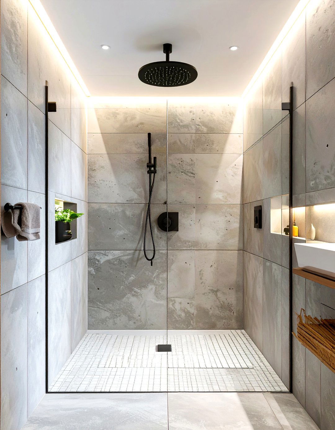 30 Doorless Walk-In Shower Ideas for Modern Homes - We Love Home Blog