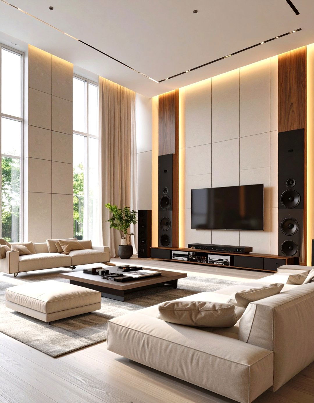 30 Grand High Ceiling Living Room Ideas and Decor Tips - We Love Home Blog