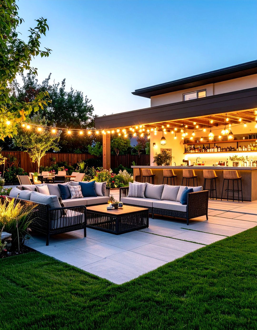 30 Backyard Ideas With Pavers and Turf for Modern Homes - We Love Home Blog
