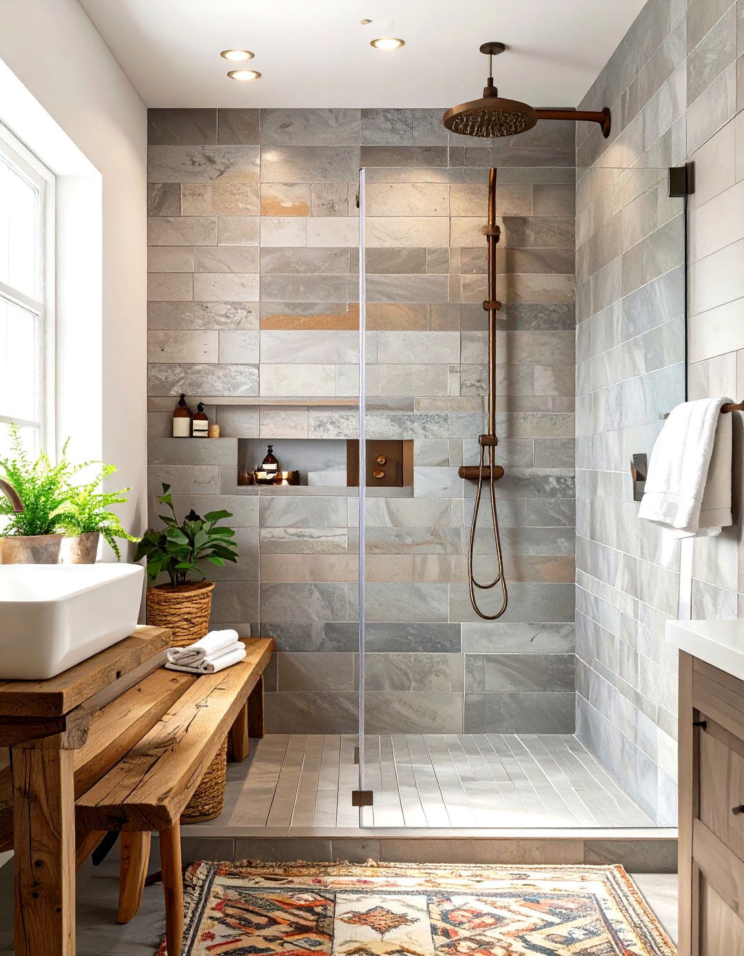 30 Doorless Walk-In Shower Ideas for Modern Homes - We Love Home Blog