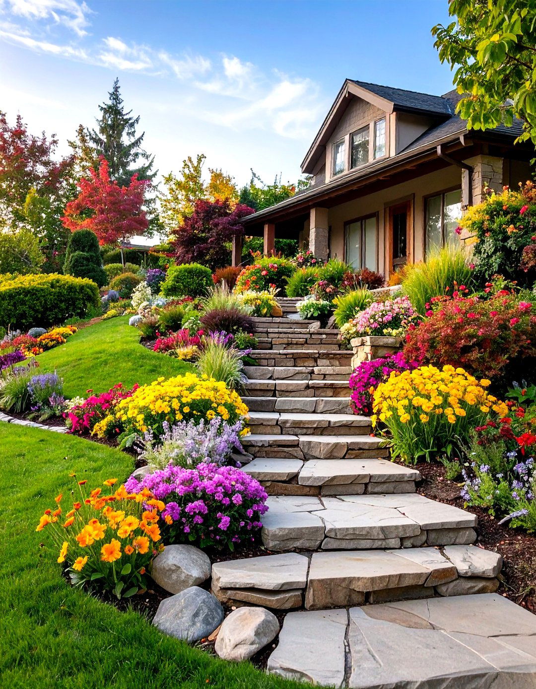 30 Beautiful Hillside Landscaping Ideas for Sloped Yards - We Love Home ...