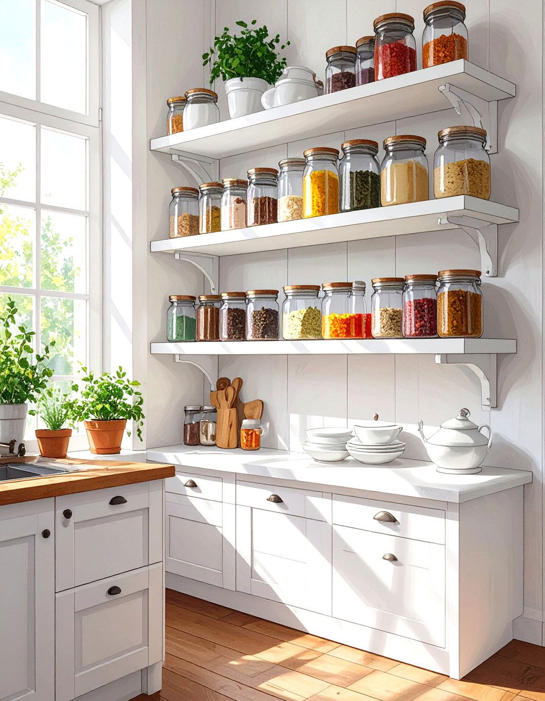 30 Small Kitchen Shelf Ideas for Extra Storage - We Love Home Blog
