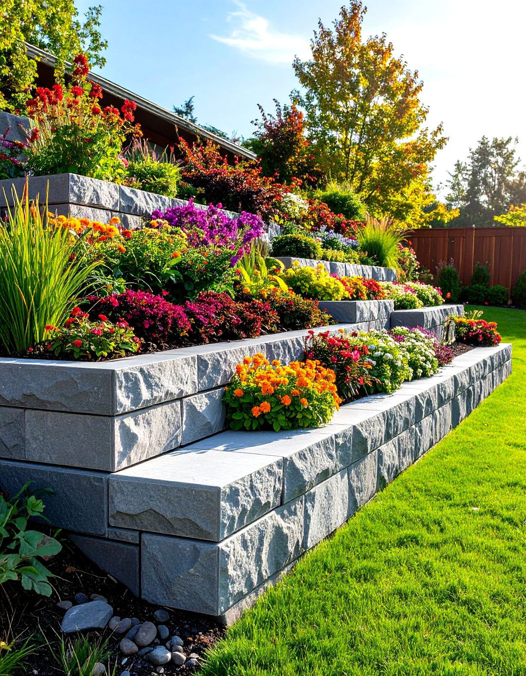 30 Functional Retaining Wall Landscaping Ideas to Try - We Love Home Blog