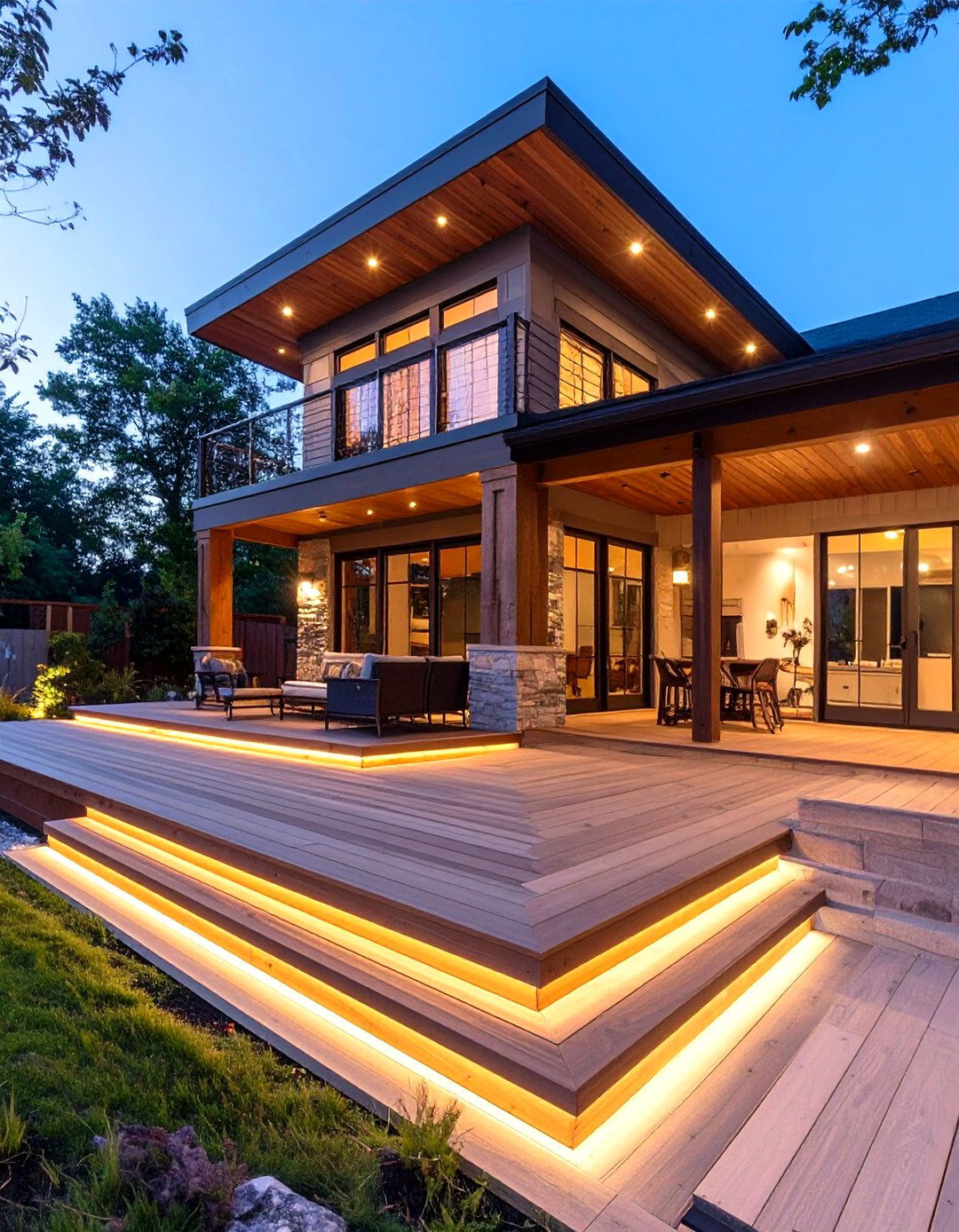 30 Split Level 2 Level Deck Designs for Your Backyard - We Love Home Blog