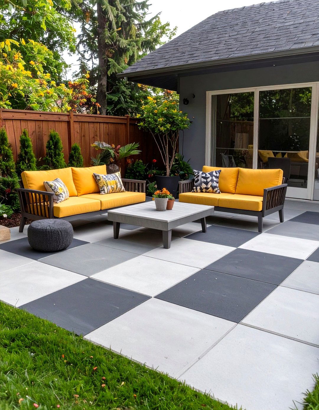 30 Simple Concrete Patio Ideas for a Sleek Outdoor Look - We Love Home Blog