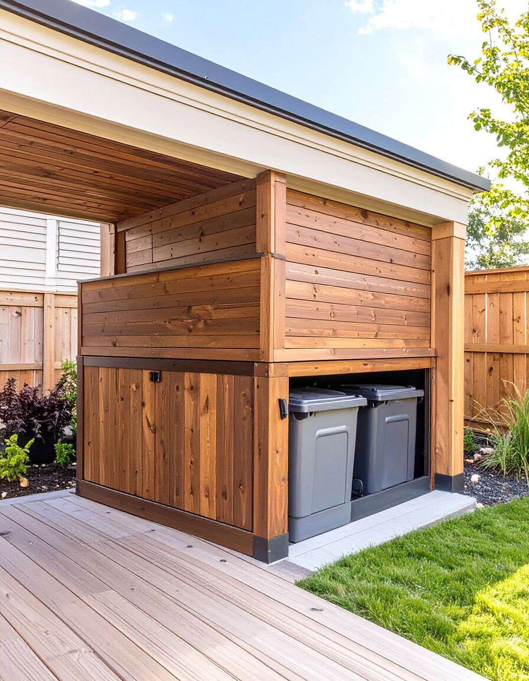 30 Outdoor Garbage Can Storage Ideas for a Clean Yard - We Love Home Blog