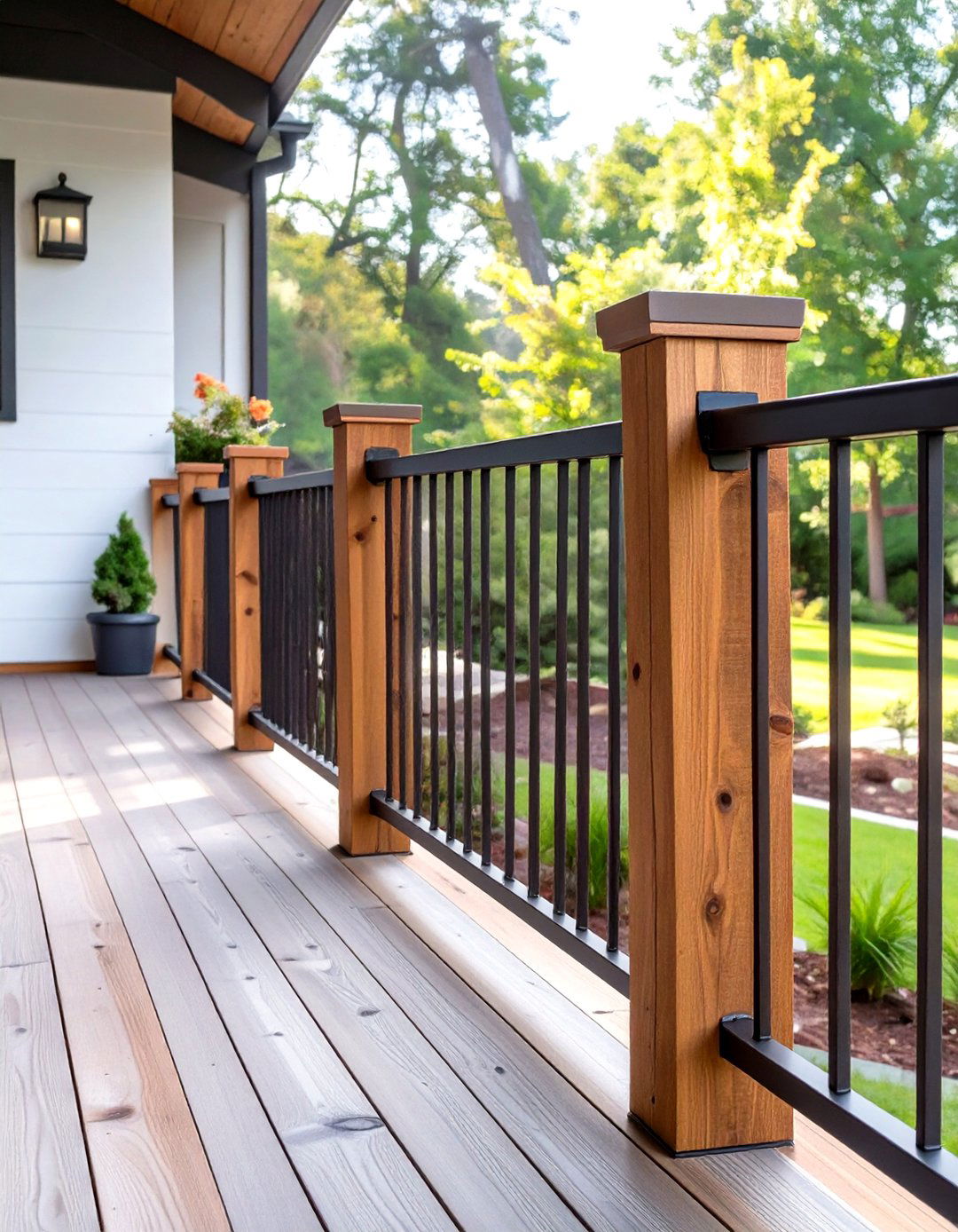30 Durable Wood Deck Railing Ideas for Your Backyard - We Love Home Blog