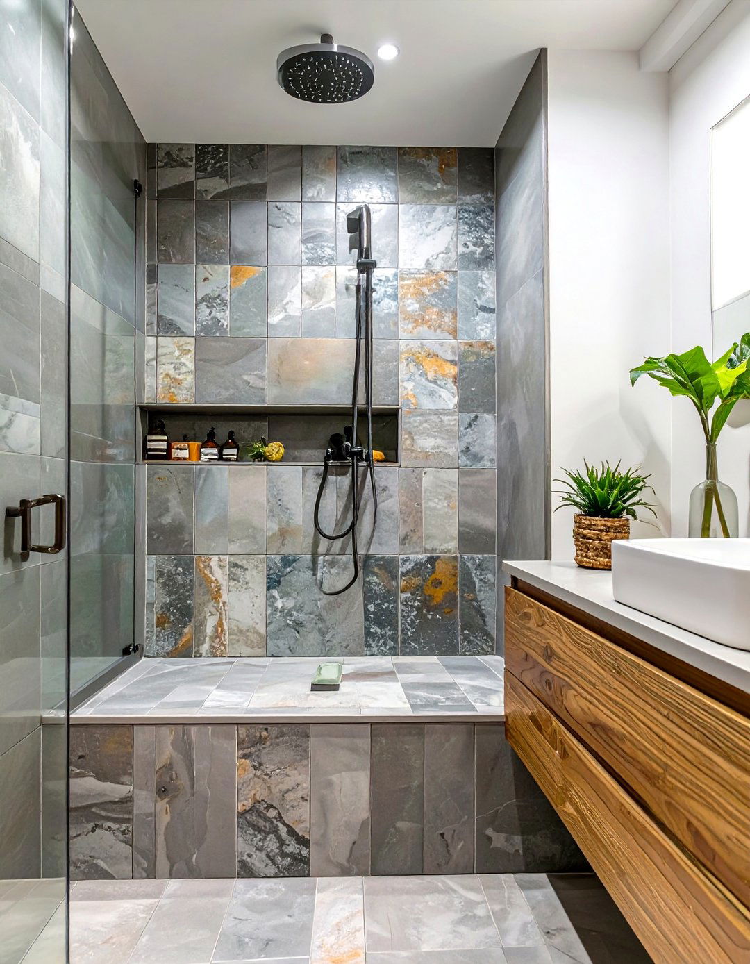 30 Creative Shower Niche Tile Ideas for Extra Storage - We Love Home Blog